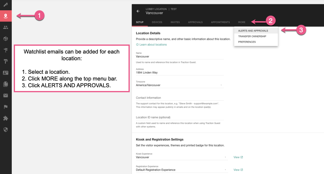 How do I set up emails to receive watchlist notifications?