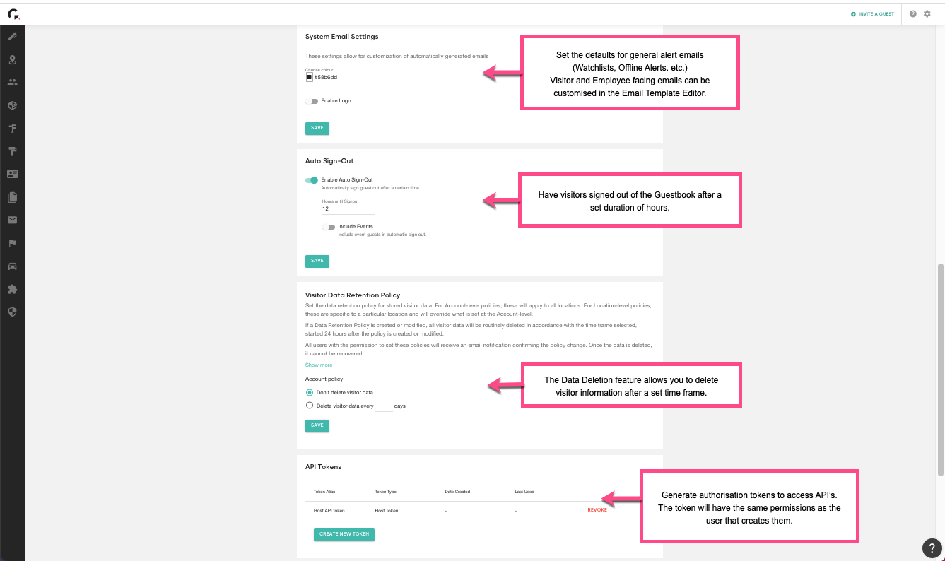 How do I change the settings of my Traction Guest account?