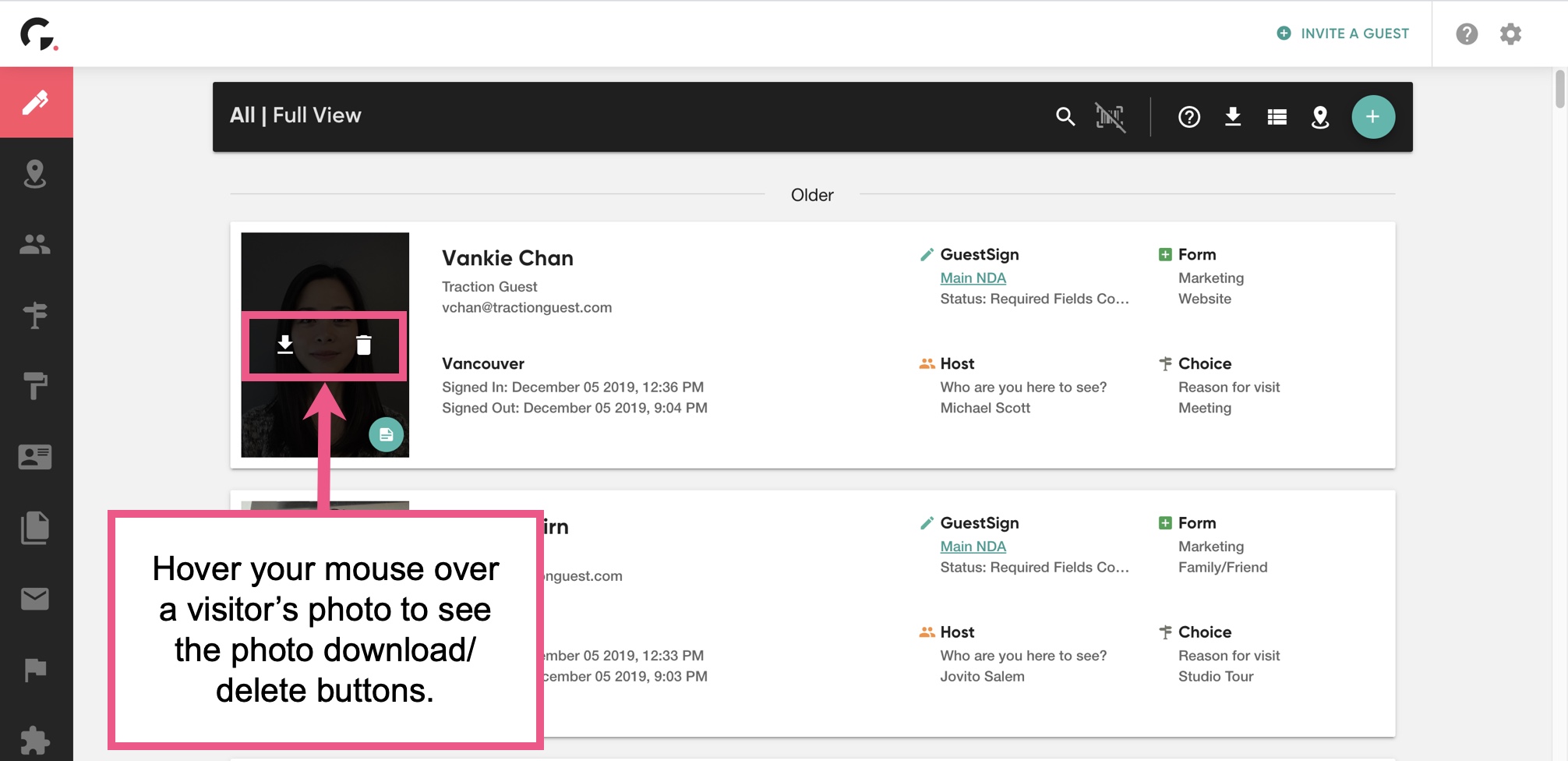 How do I use the Guest Book?
