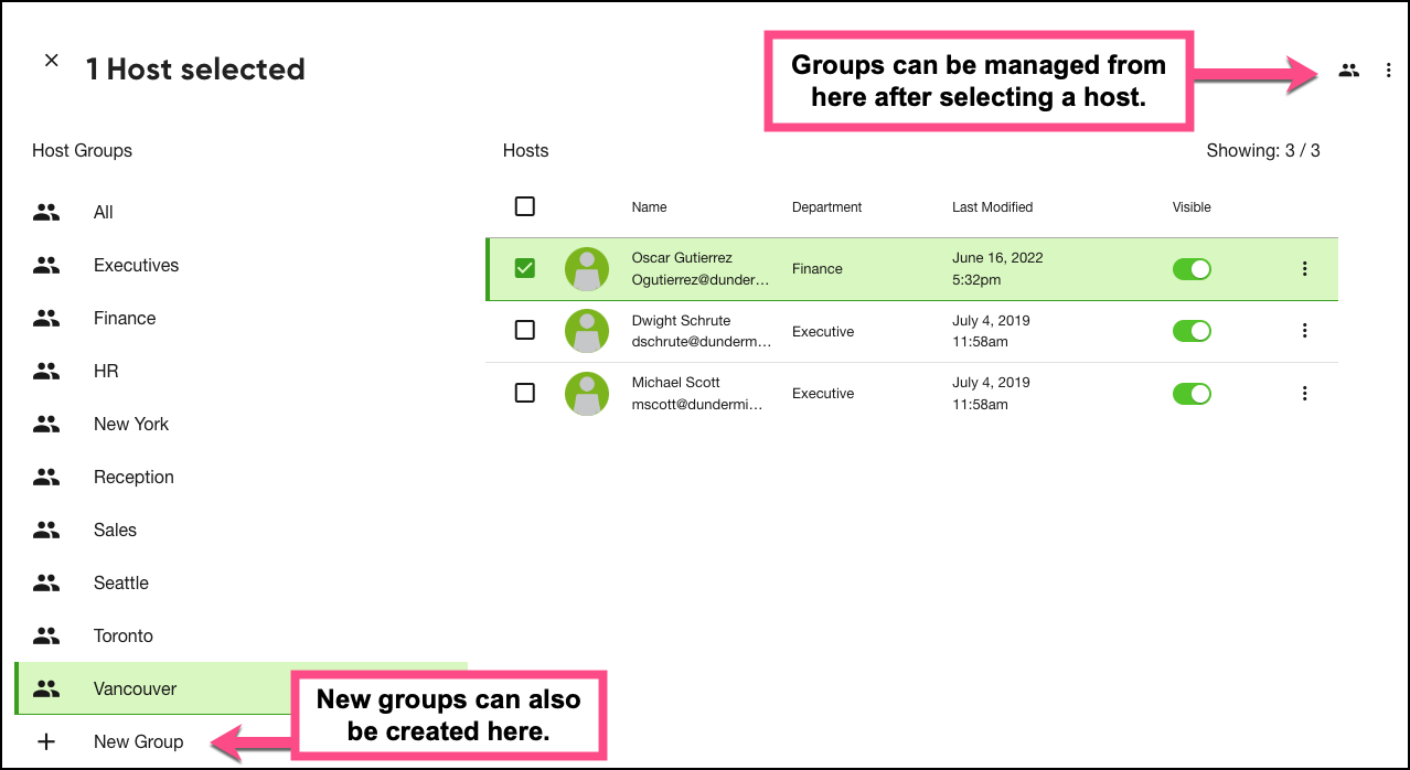 How do I upload my employee/host list to my Guest account?