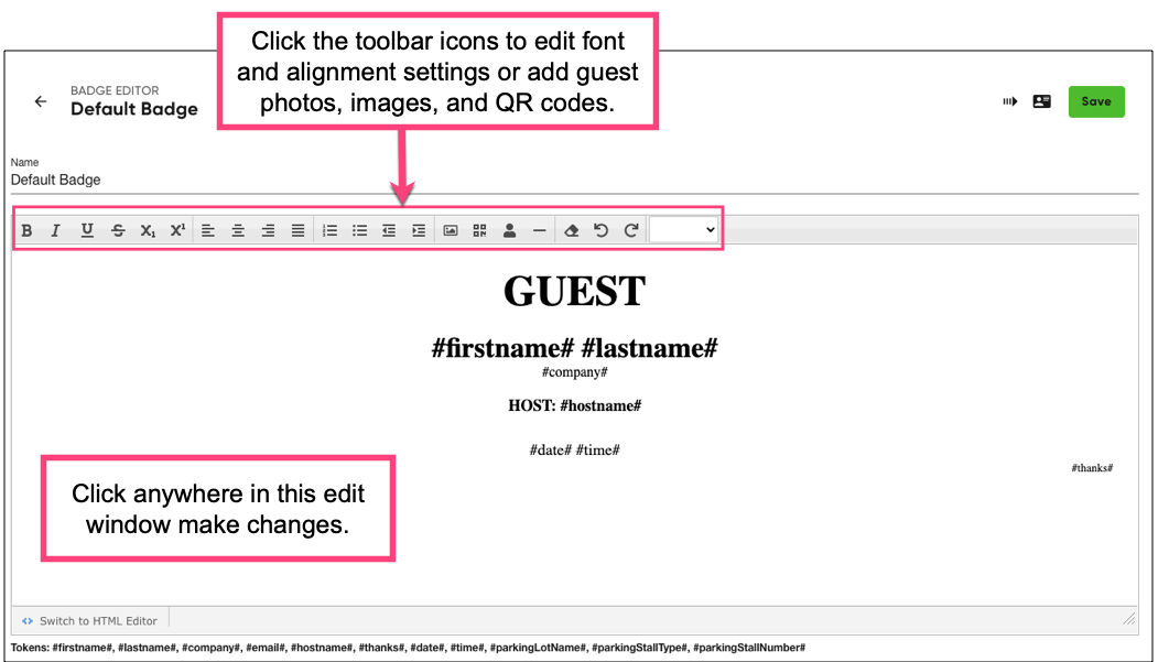 How Do I Use the Badge Editor?