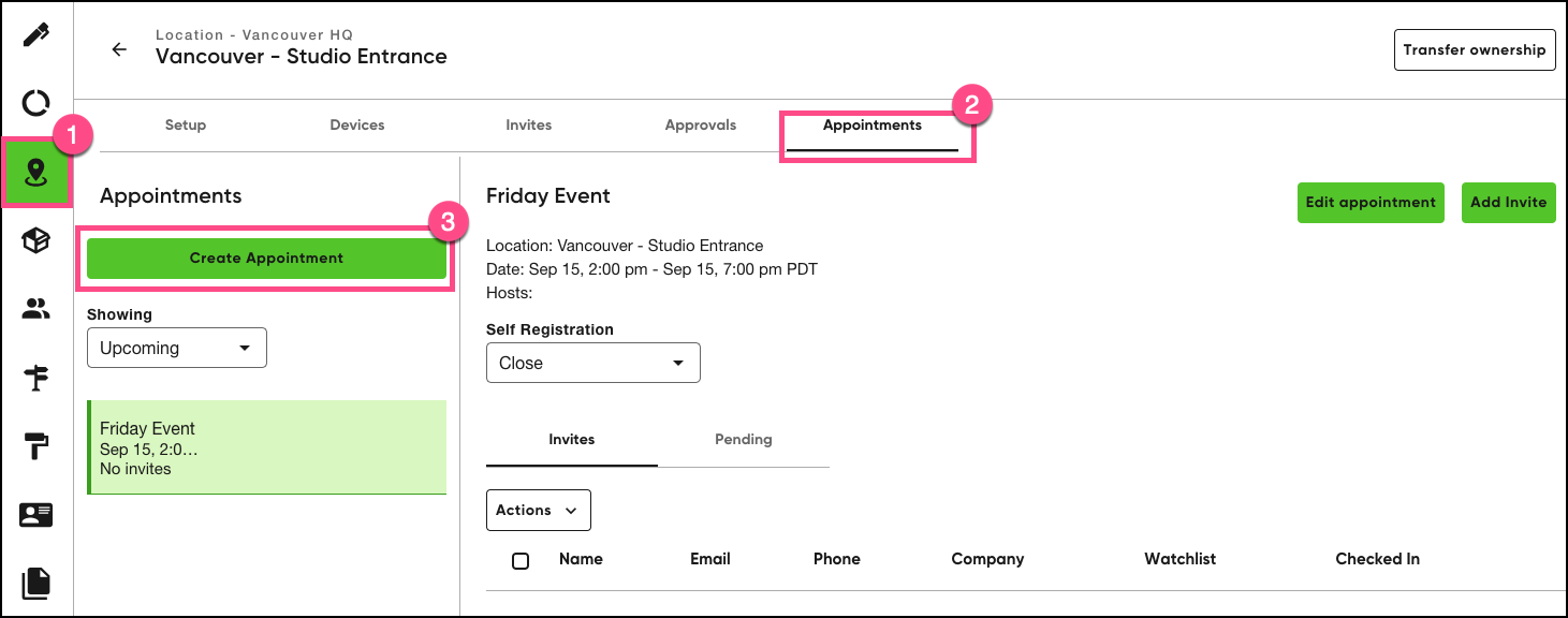 How do I set up the Appointments Feature?