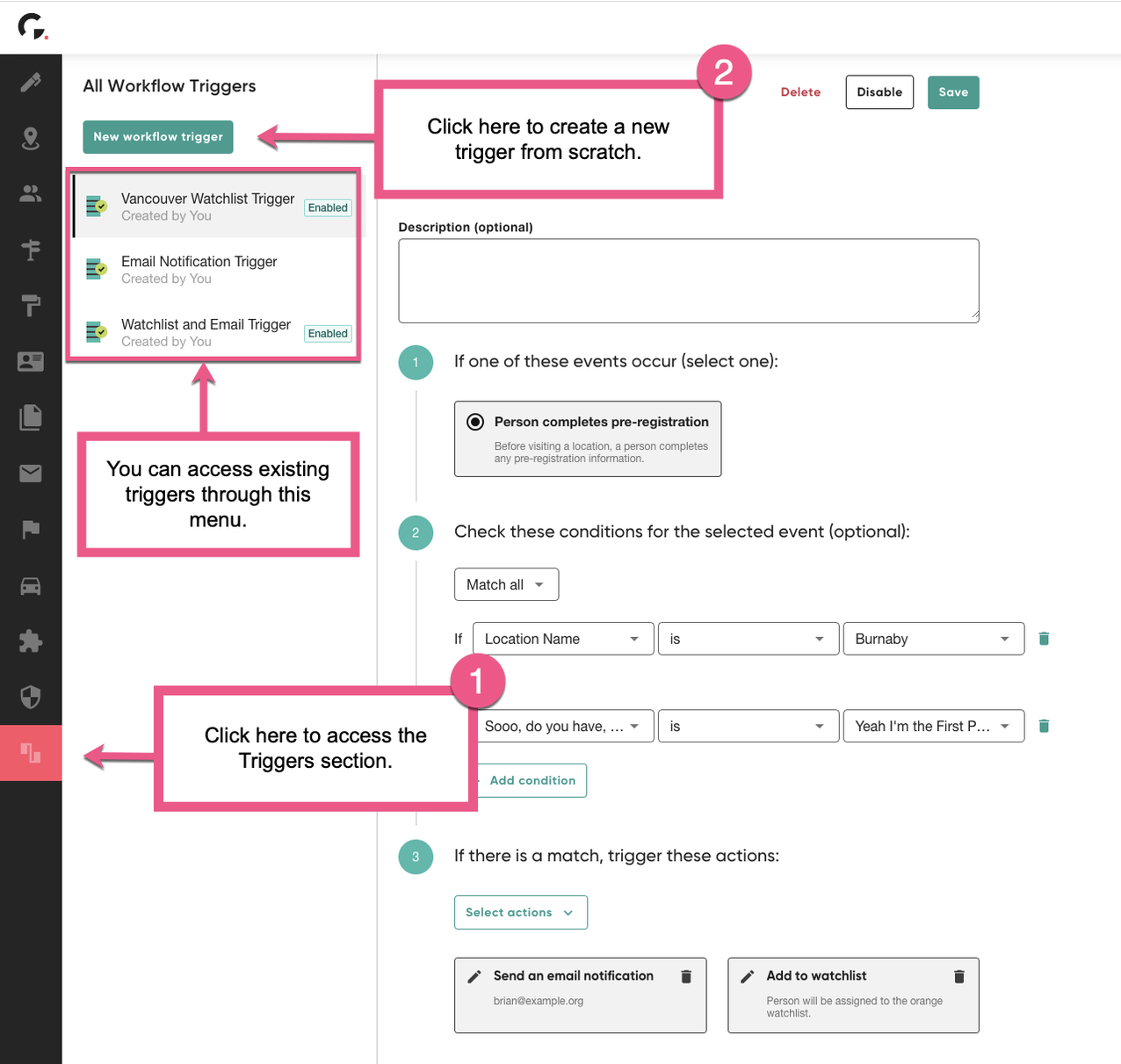 How do I use the Workflow Triggers Feature?