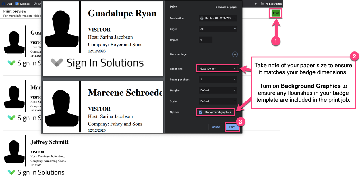 How To Print Badges From A Web Browser