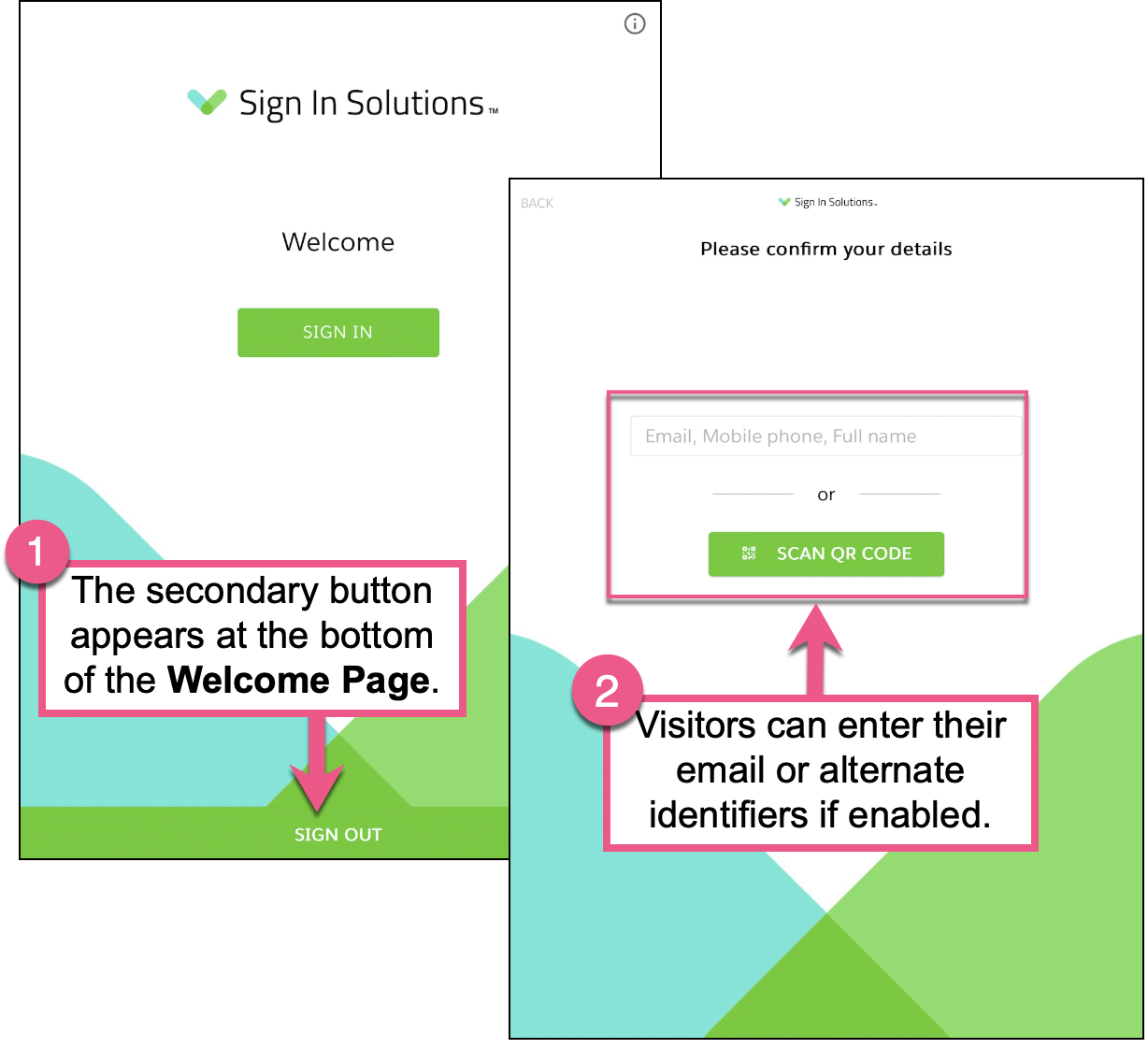 How do I use the Sign-out Page to sign guests out from the iPad?