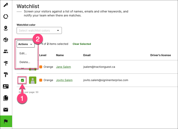 How Do I Add A Person To The Watchlist or Safe List?